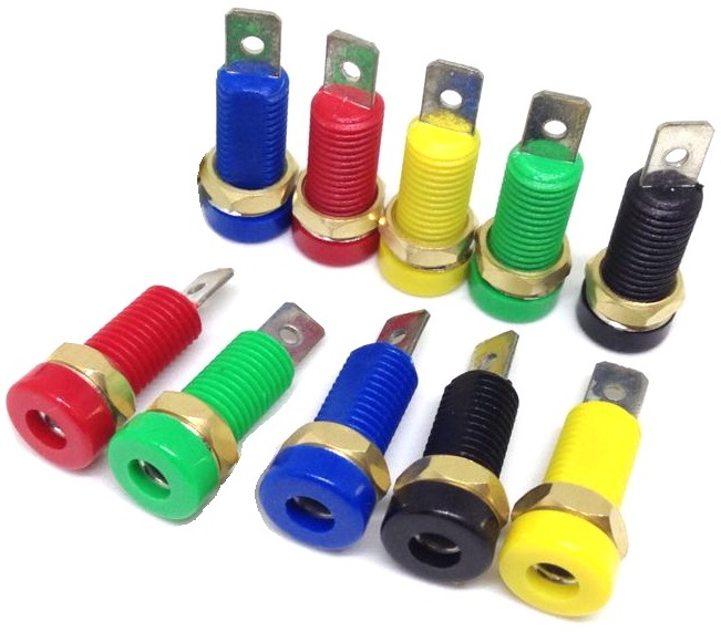 Jack banana 4mm verde, 1500V, 10A | Didácticas Electrónicas I+D